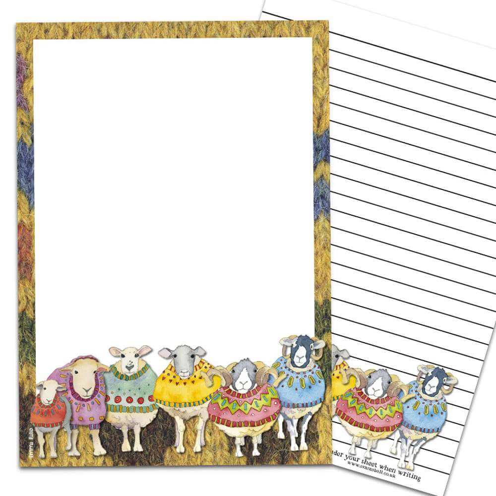 Emma Ball - Sheep in Sweaters A5 Writing Pad - Yarn Worx
