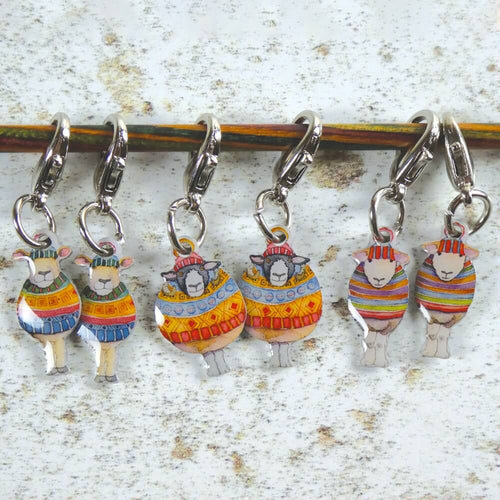 Emma Ball - 6 x Sheep Crochet Stitch Markers - Yarn Worx