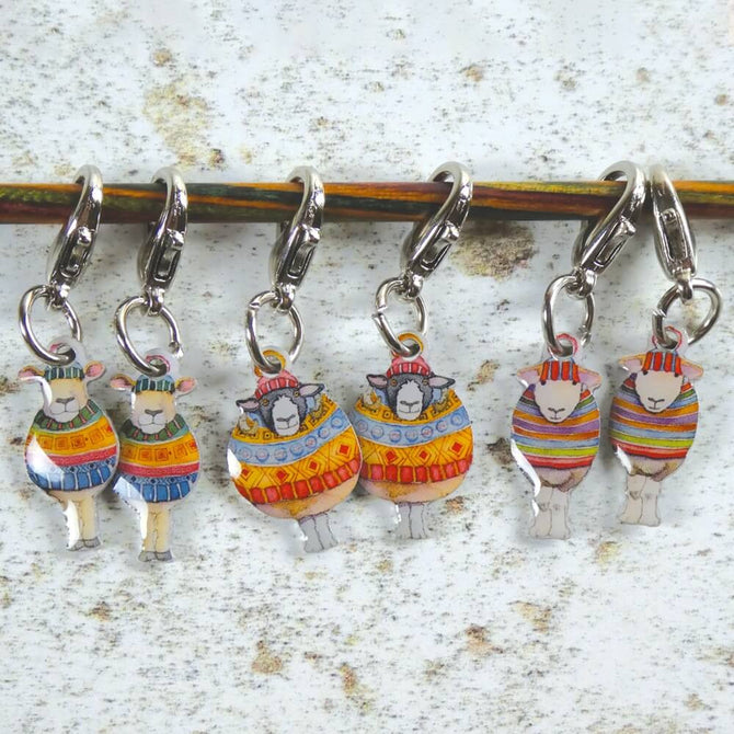 Emma Ball - 6 x Sheep Crochet Stitch Markers - Yarn Worx