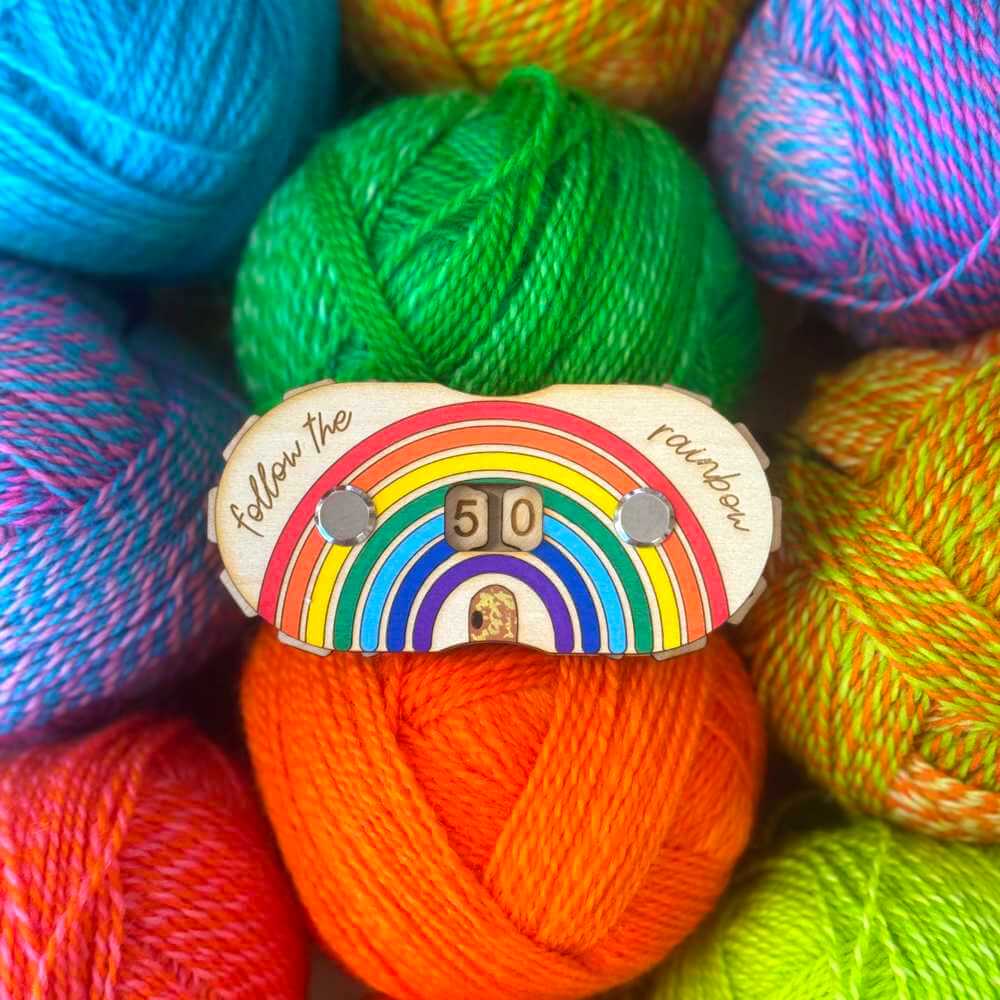 Market Town Yarns - Row Counter - Hand Painted Rainbow - Yarn Worx
