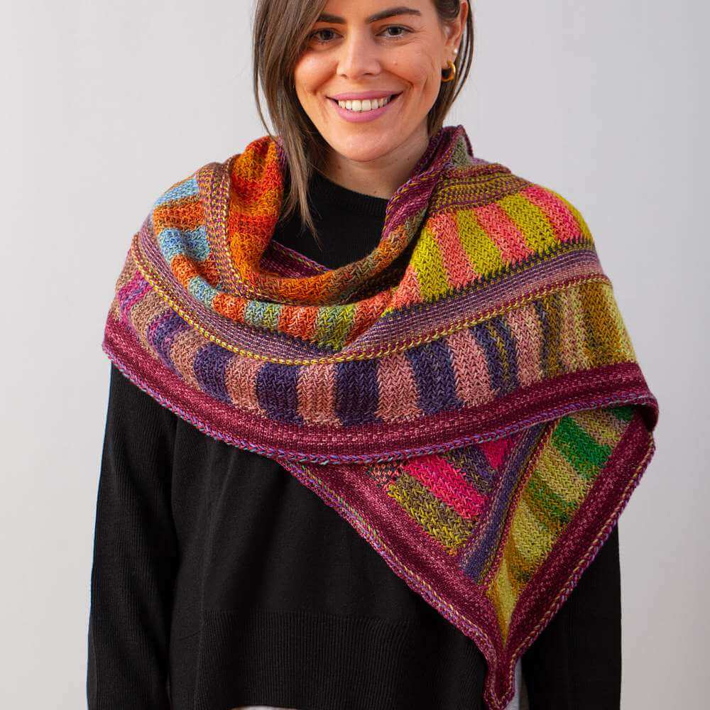 Urth Yarns Kilim Shawl Pattern - Digital Download - Yarn Worx